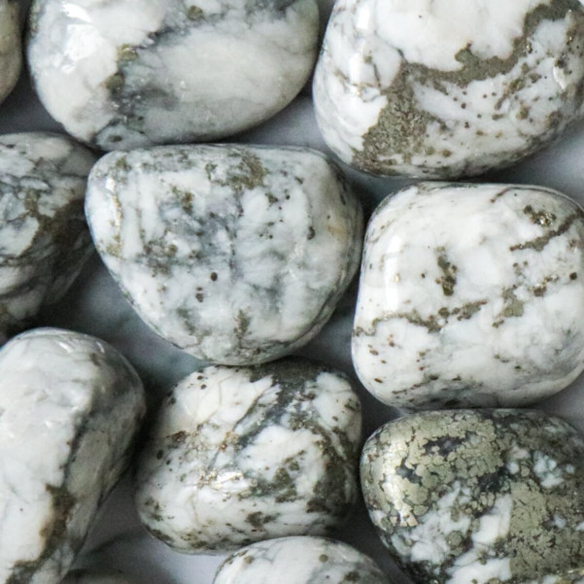 Pyrite in Dolomite Crystal - Tumbled Stone - Polished Gemstone Sugar ...