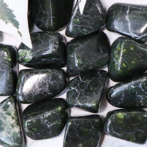 Spider Web Jade Crystal Tumbled Stone Polished Gemstone / Cleansing ...