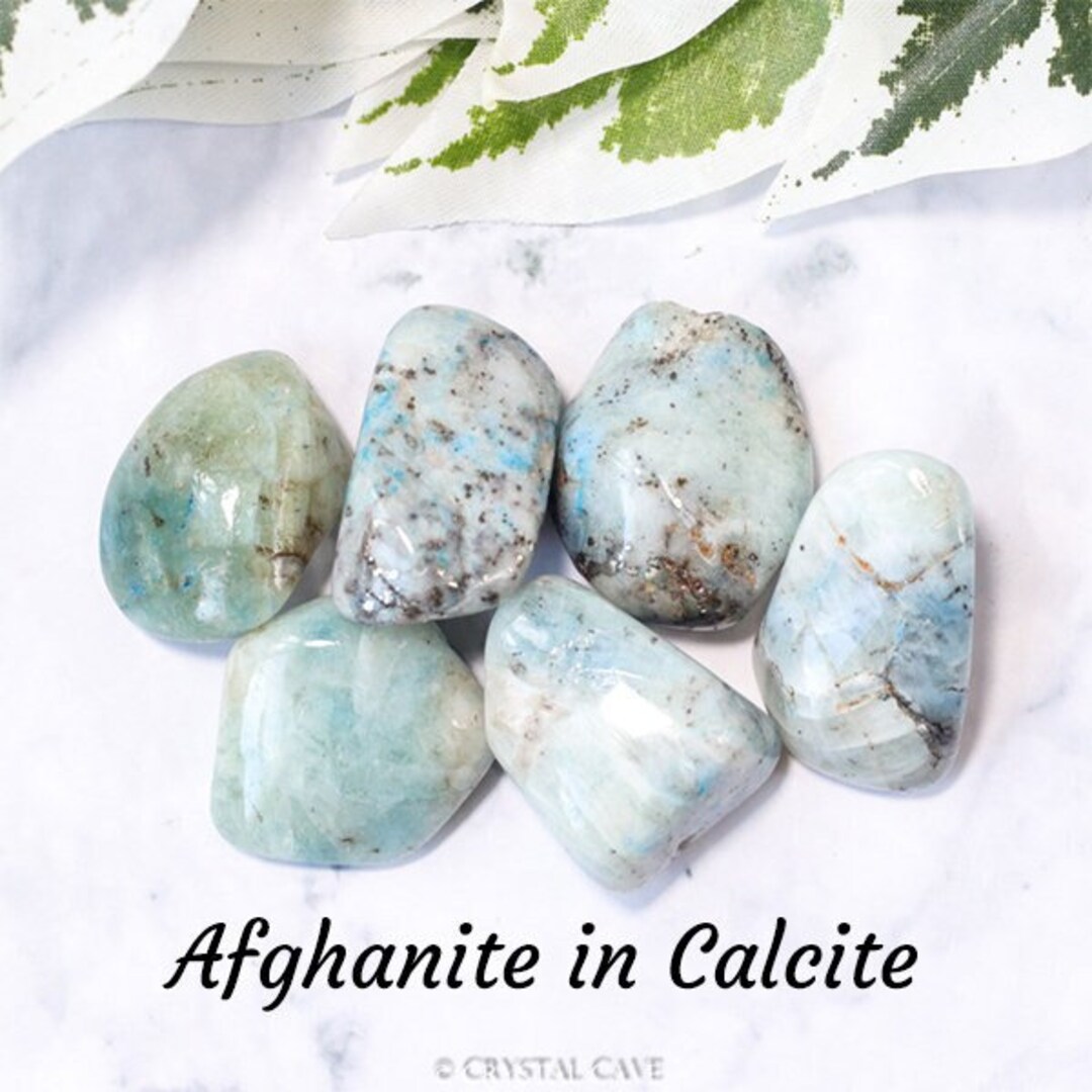 Afghanite Calcite Crystal - Tumbled Stone - Polished Gemstone / Peace ...