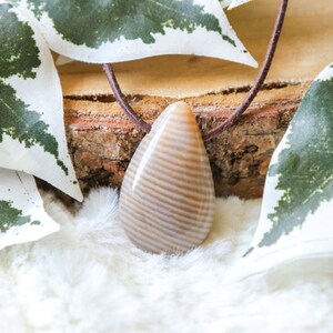 Banded Flint Firestone Polished Necklace Pendant - Drilled Stone ...