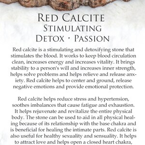 Red Calcite Crystal Tumbled Stone Polished Stone | Etsy