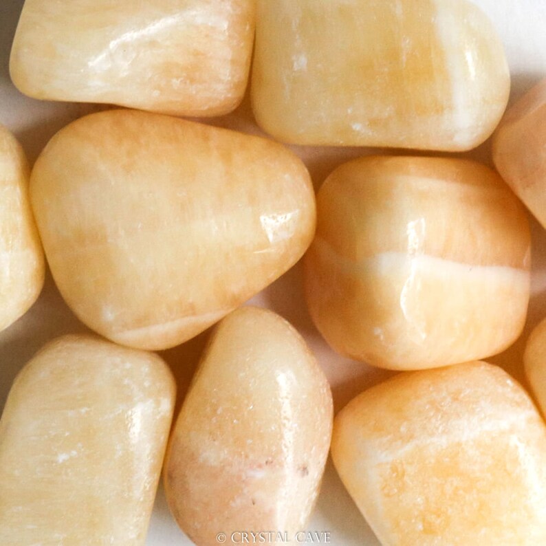 Orange Calcite Crystal - Tumbled Stone Polished Stone / Creativity ...