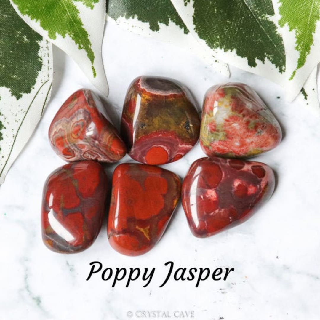 Poppy Jasper Crystal - Tumbled Stone - Polished Stone - Gemstone / Joy ...