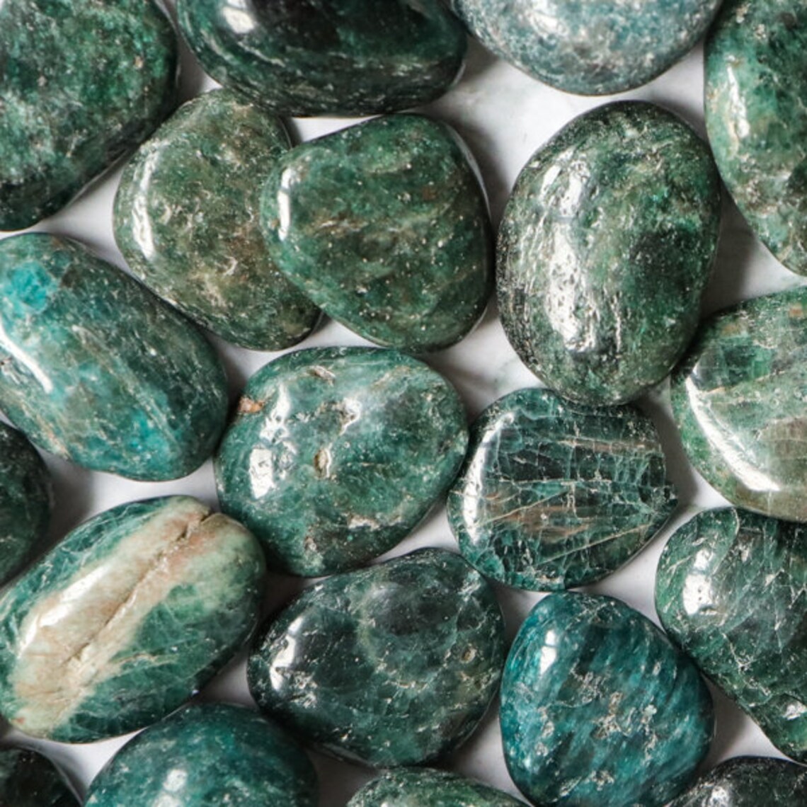 Green Apatite Crystal Tumbled Stone Polished Stone - Etsy