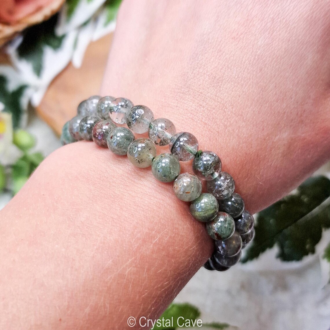 Chlorite in Quartz Bracelet / Round Beads 8mm High Grade Quality ...