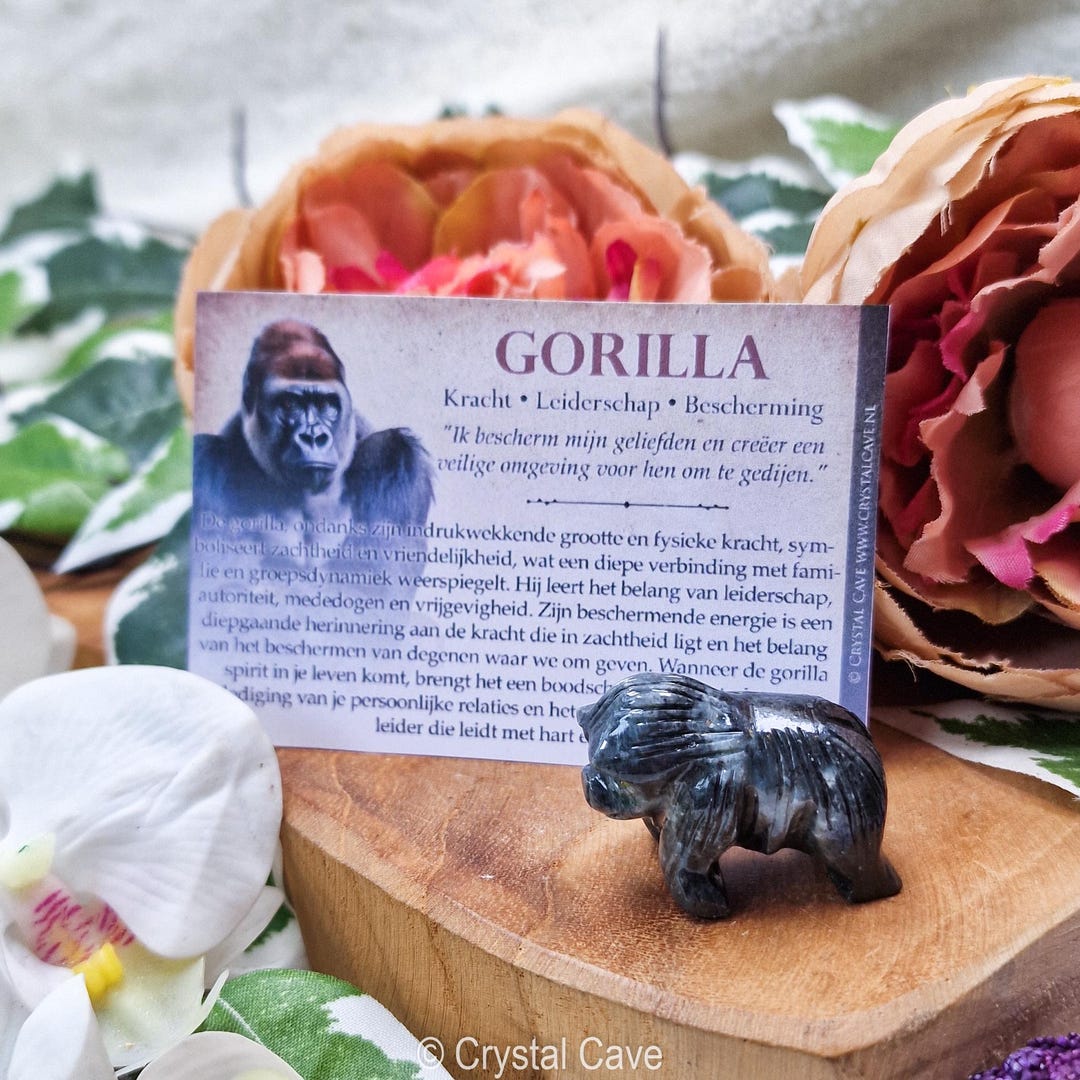 Soapstone Gorilla Spirit Animal Totem Power Gemstone Crystal Stone ...