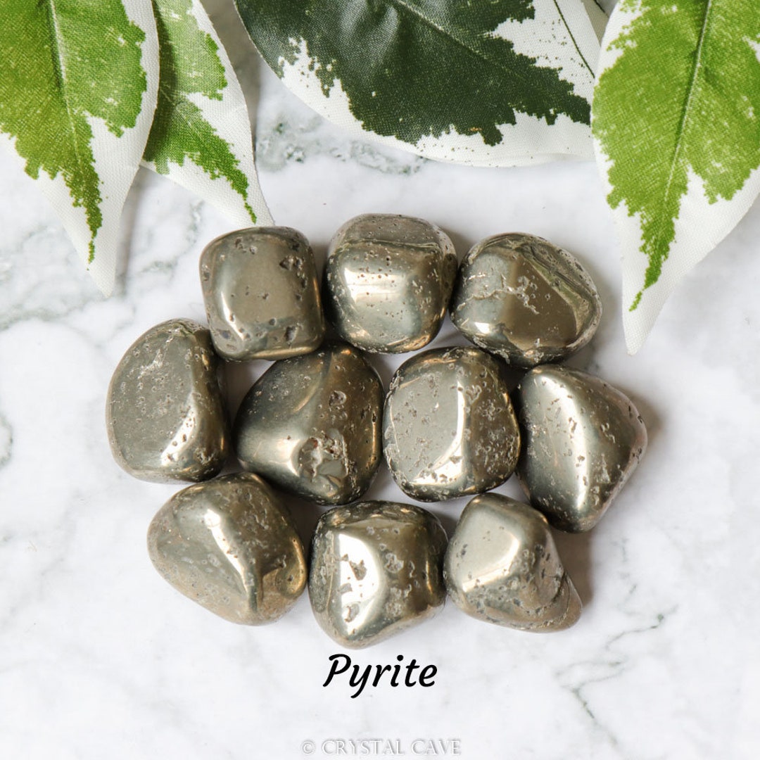 Pyrite Crystal - Tumbled Stone Polished Gemstone / Luck Wealth ...