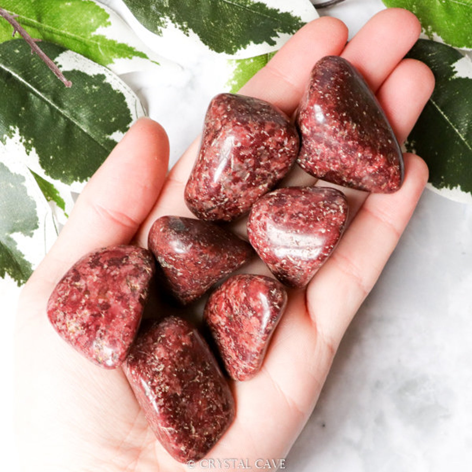 Strawberry Quartz Crystal - Tumbled Stone - Polished Stone - Gemstone ...