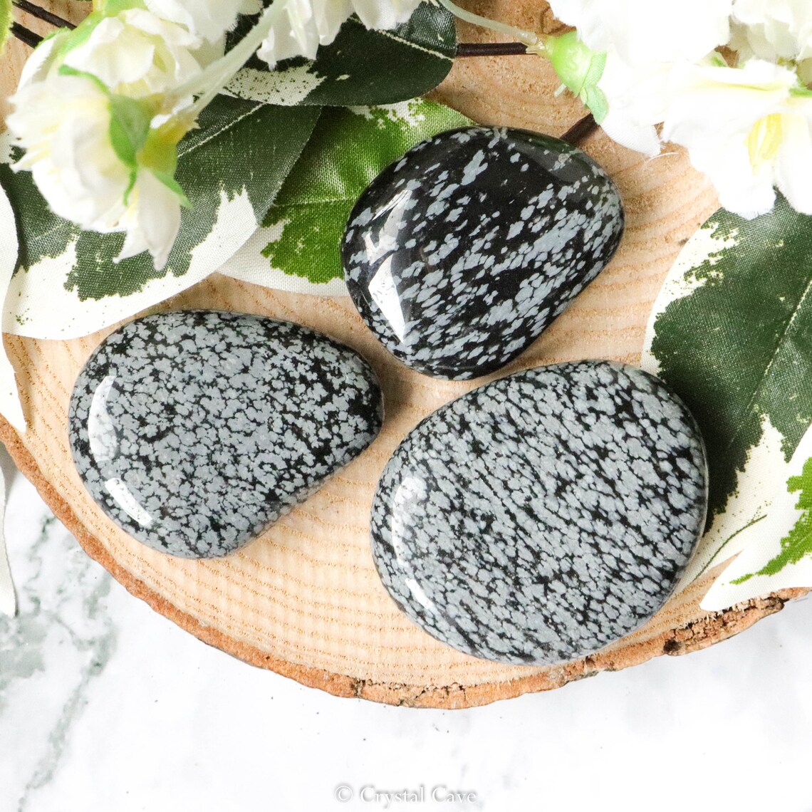 Snowflake Obsidian Pocket Stone Palm Stone Hand Stone - Etsy