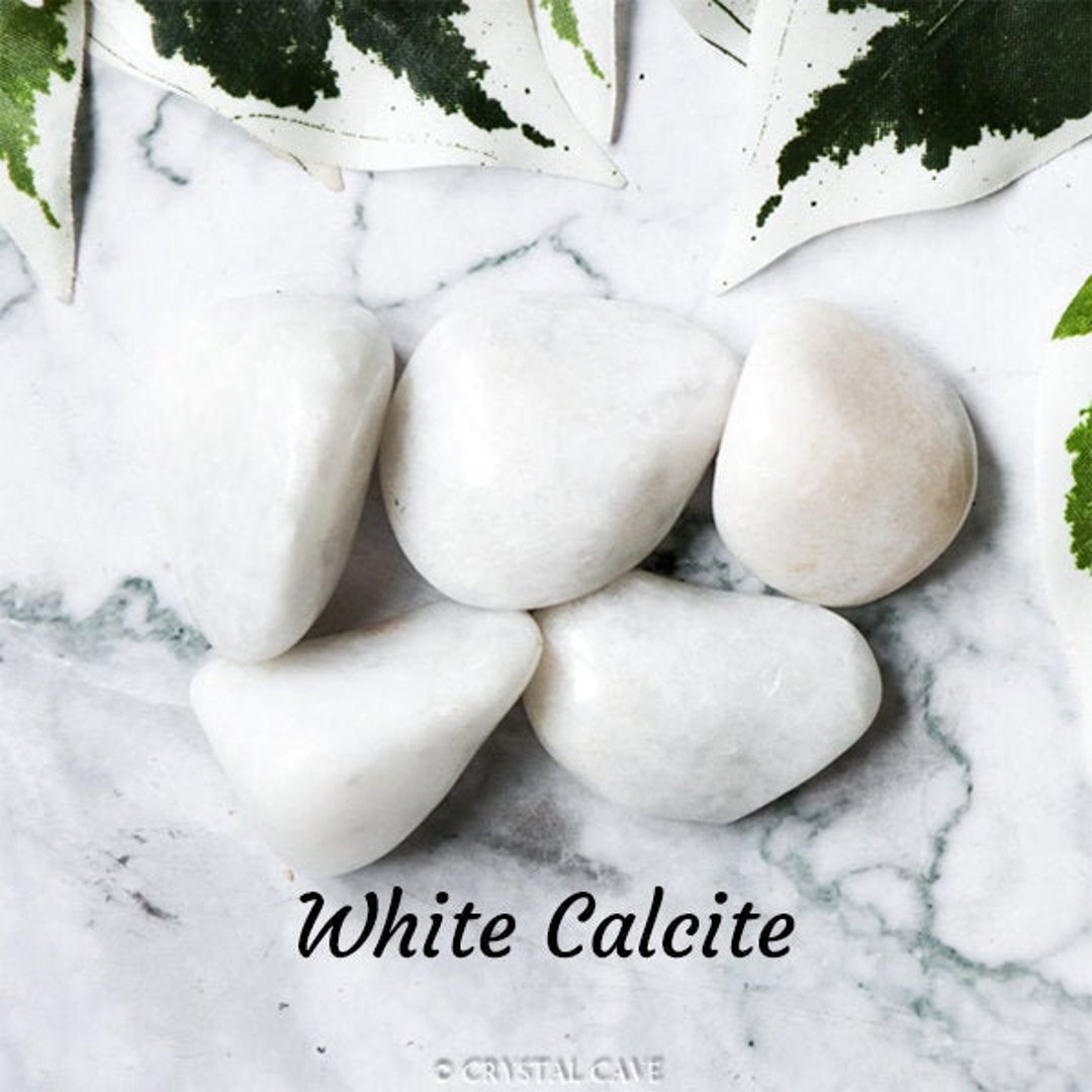 White Calcite Crystal - Tumbled Stone Polished Gemstone / Spirituality ...