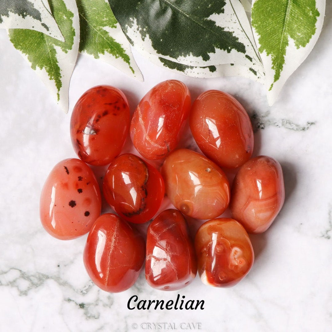 Carnelian Crystal - Tumbled Stone Polished Gemstone / Energizing ...