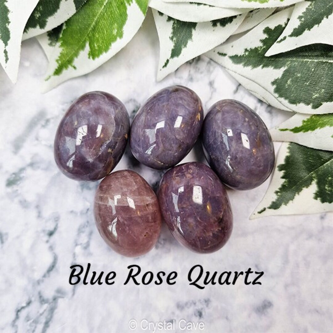 Blue Rose Quartz Crystal - Tumbled Stone Polished Gemstone / Love ...