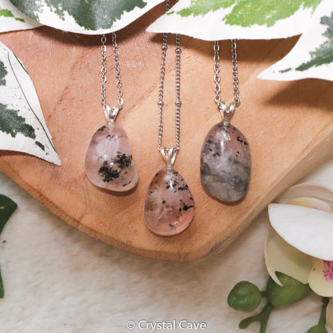 Amphibole Quartz Pyroxene Mica Pendant Necklace Sterling Silver - 925 ...