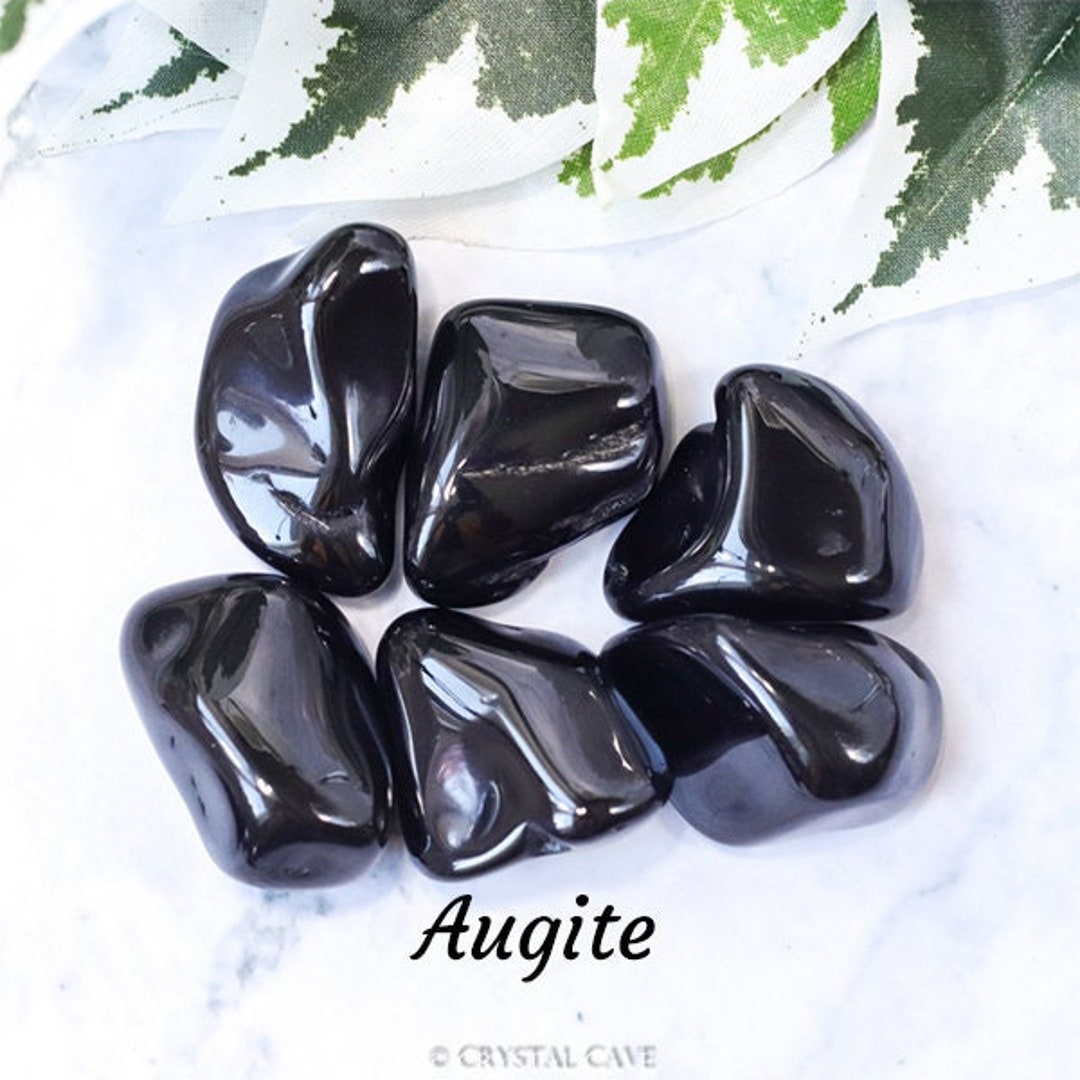 Augite Crystal Tumbled Stone Polished Gemstone / Ambition Growth ...
