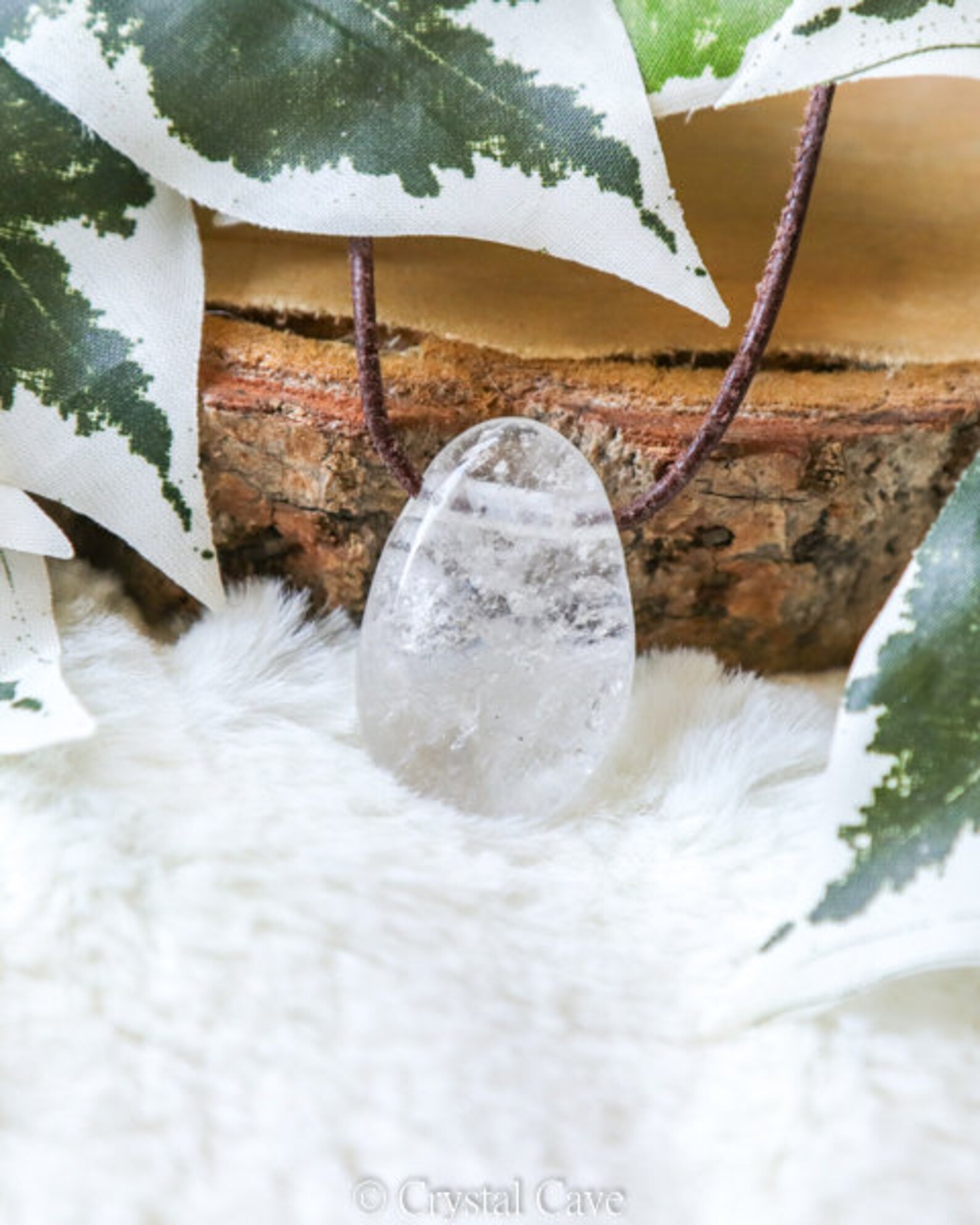 Rock Crystal Quartz Polished Necklace Pendant Drilled Stone | Etsy