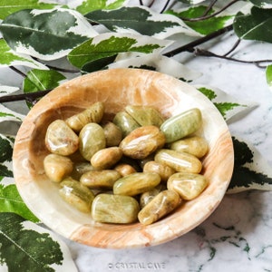 Heliodor Crystal - Tumbled Stone - Polished Gemstone Golden Beryl ...