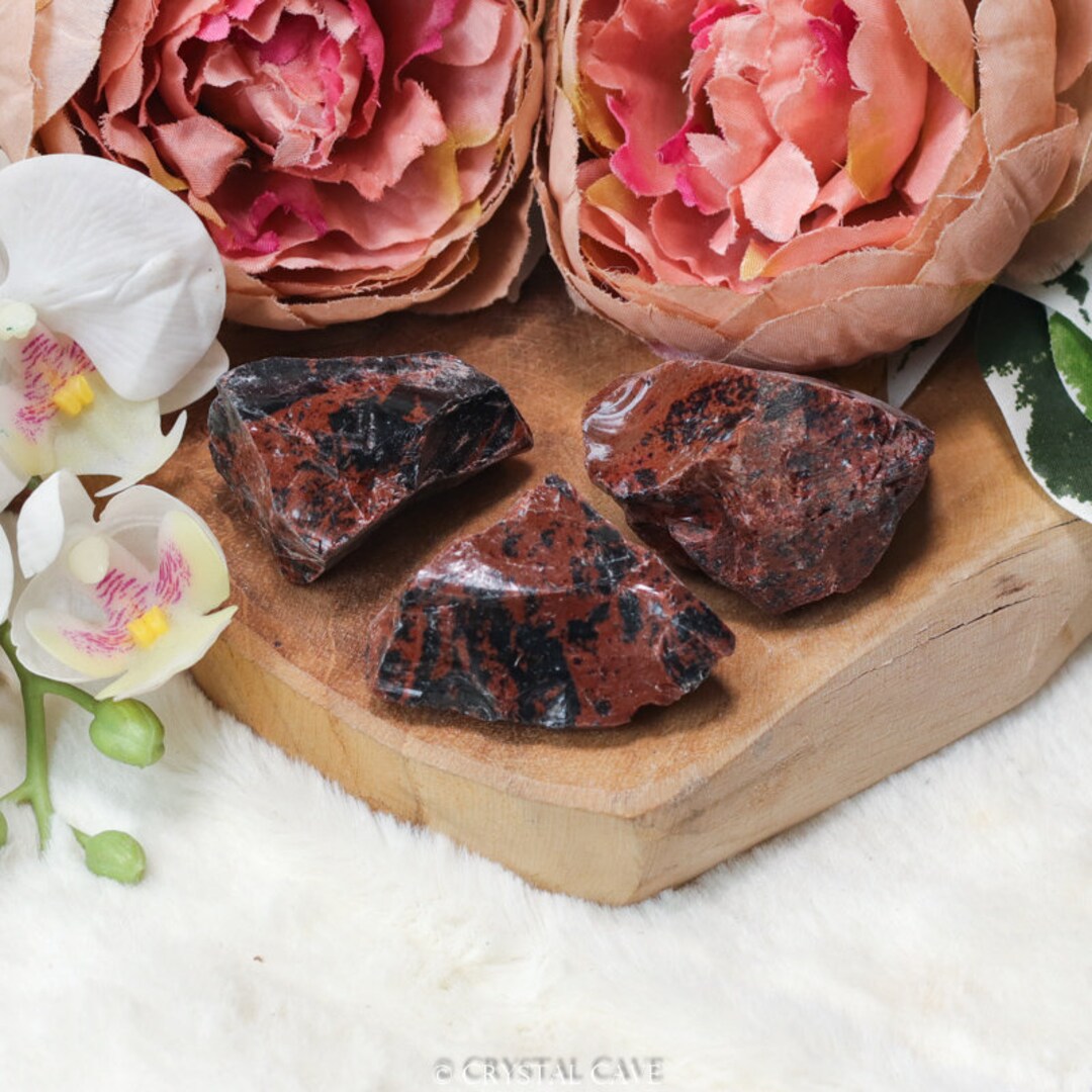 Raw Mahogany Obsidian Crystal Rough Natural Stone Lump Crystal ...