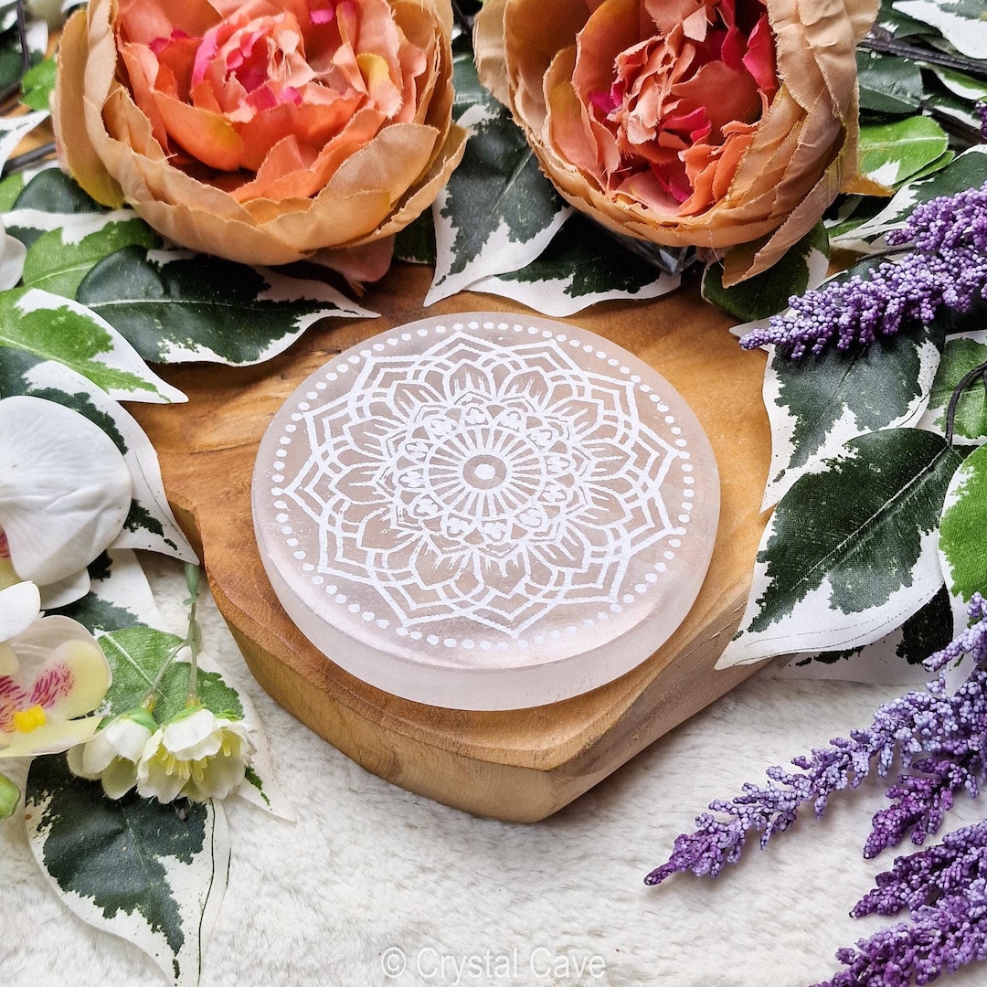 Selenite Charging Disk Mandala / House Cleansing Spiritual Energetic ...