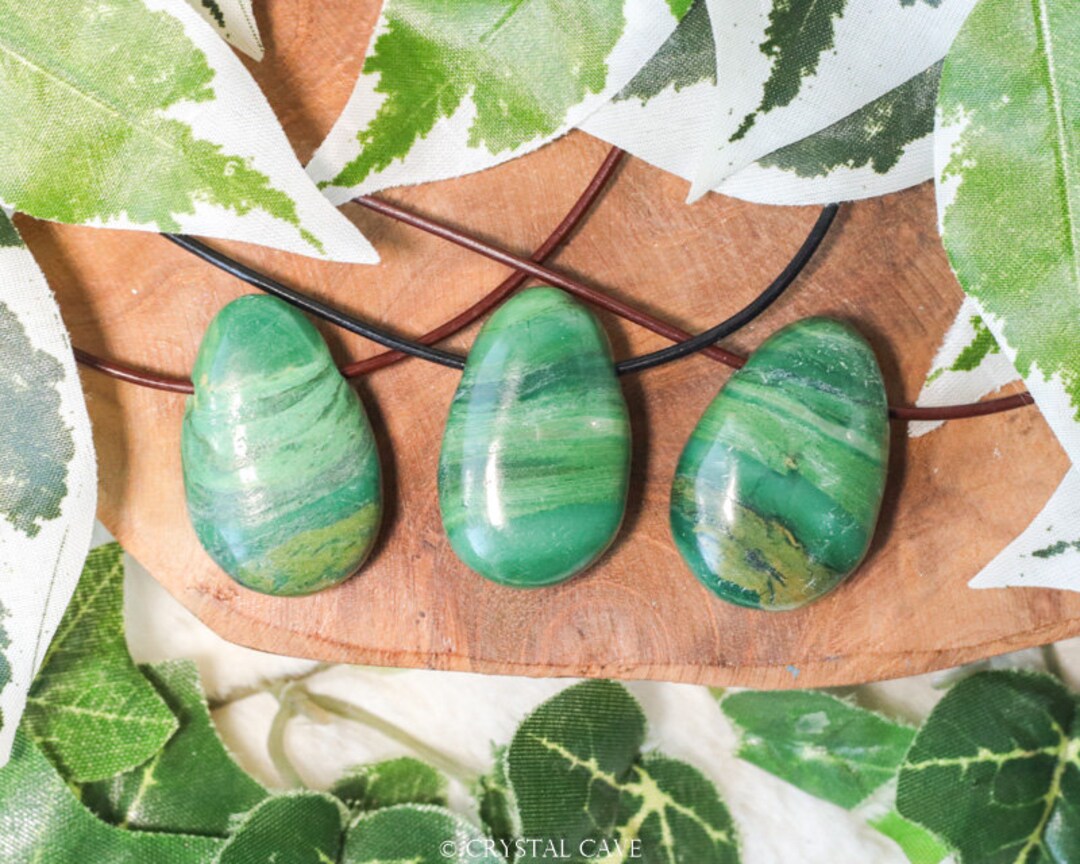 Buddstone Polished Necklace Pendant - Pierced Drilled Stone Jewelery ...