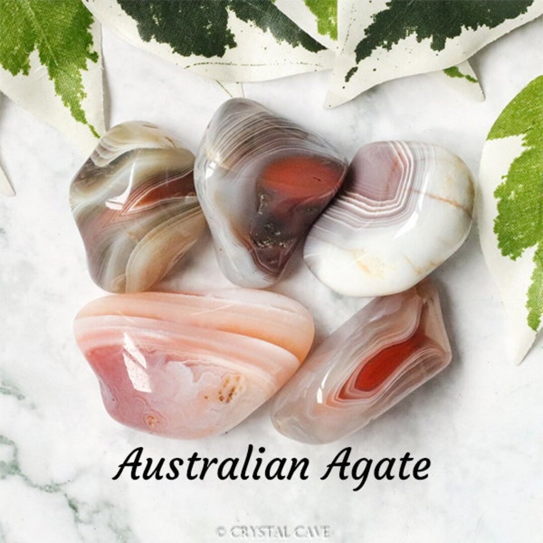 Australian Agate Crystal - Tumbled Stone Polished Gemstone / Love ...
