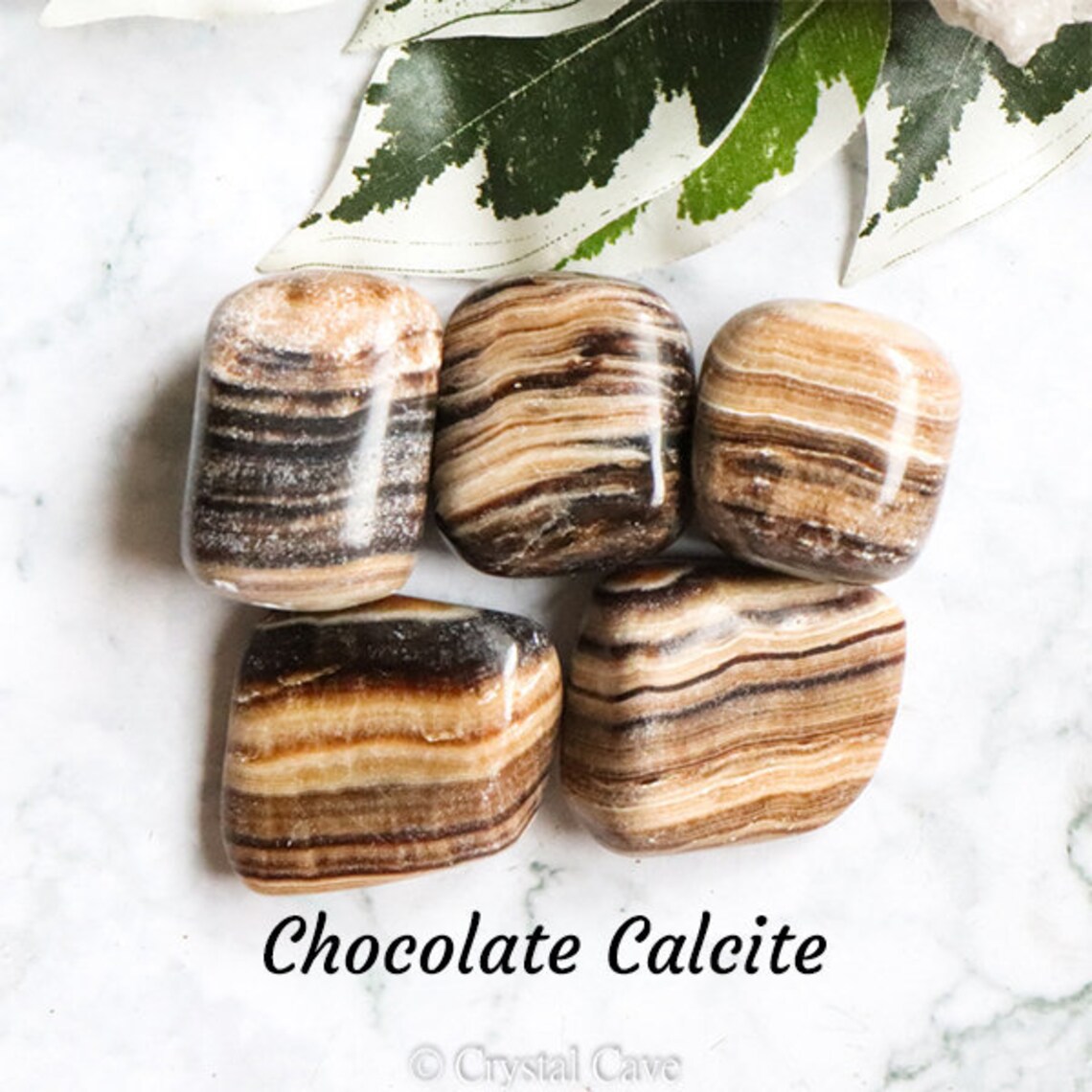 Chocolate Calcite Crystal - Tumbled Stone Polished Gemstone / Abundance ...