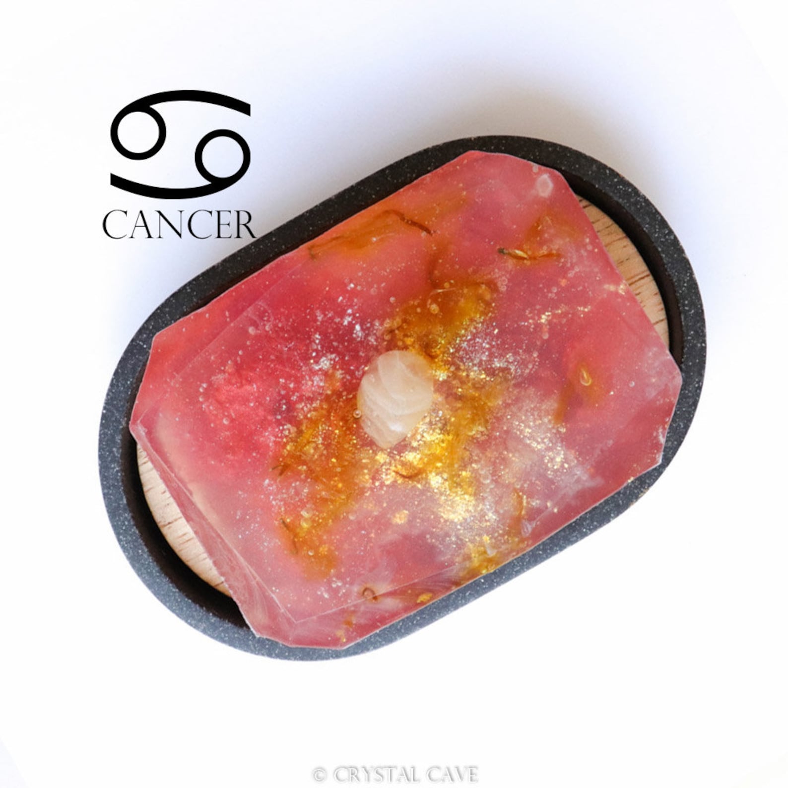 Moonstone Crystal Soap - Cancer Zodiac Soap / Lime Lemon Peppermint ...