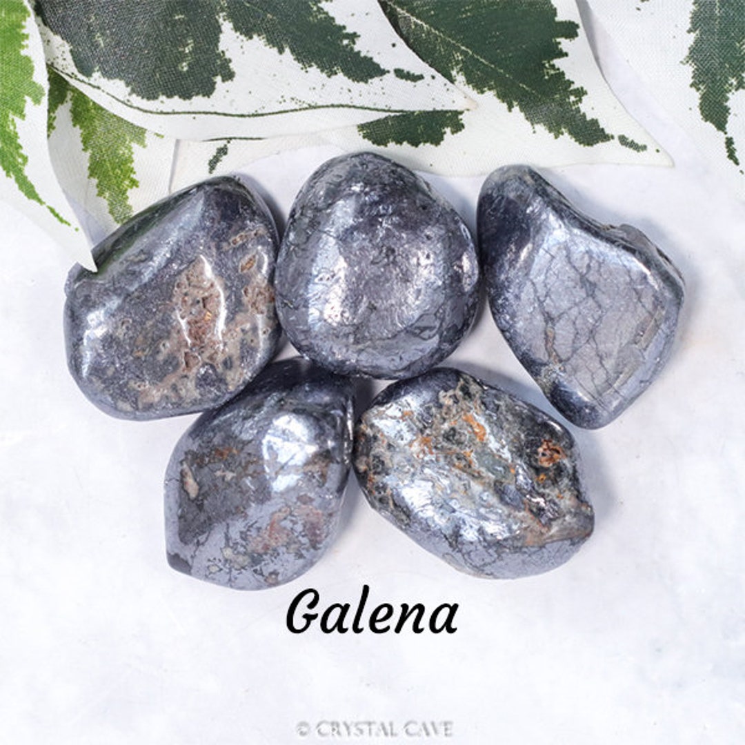 Galena Crystal Tumbled Stone Polished Stone Gemstone / Grounding ...