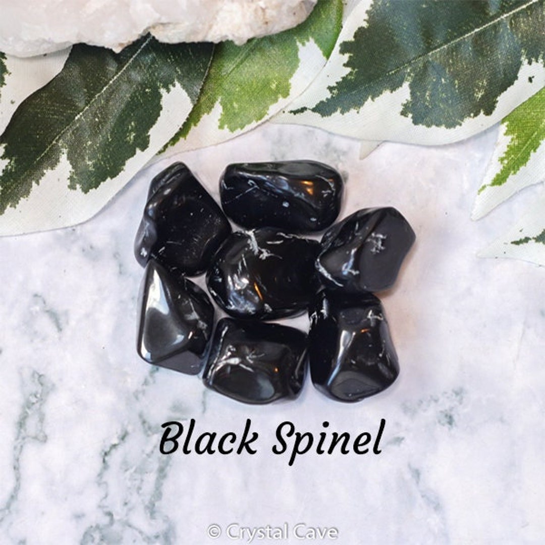 Black Spinel Crystal Tumbled Stone Polished Gemstone / Innovation ...