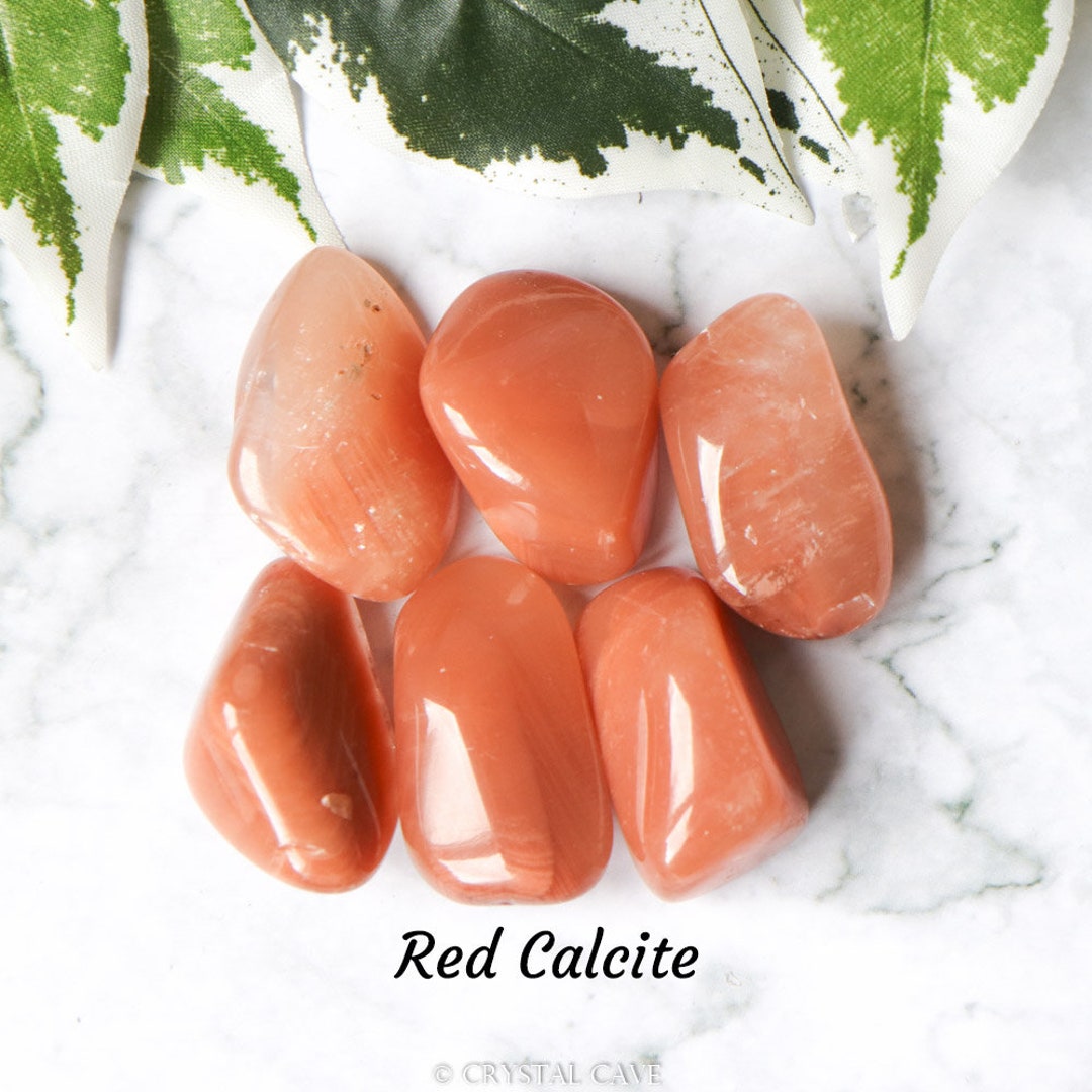 Red Calcite Crystal - Tumbled Stone Polished Gemstone / Detox ...