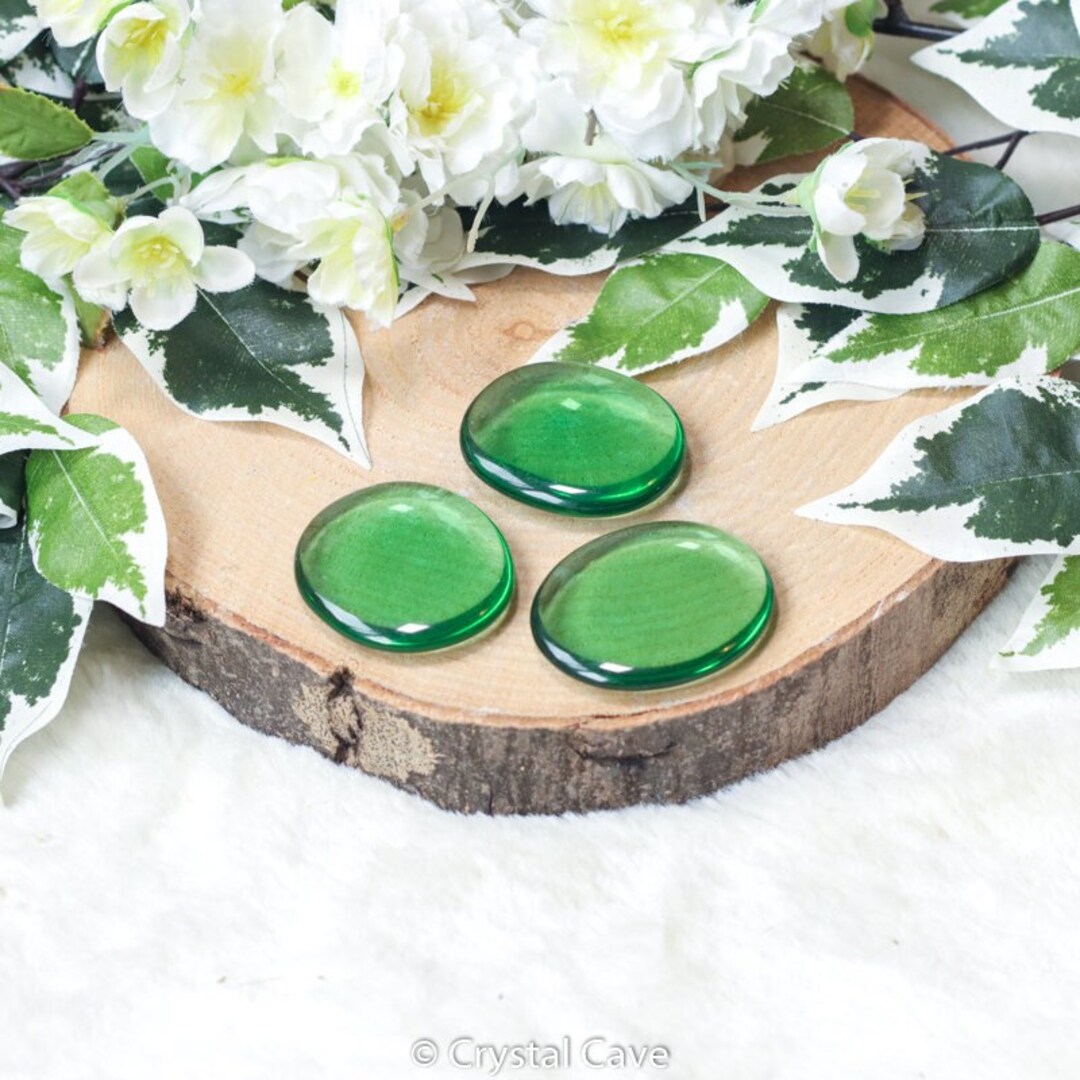 Green Andara Obsidian Pocket Palm Stone - Hand Stone Cabochon Polished ...