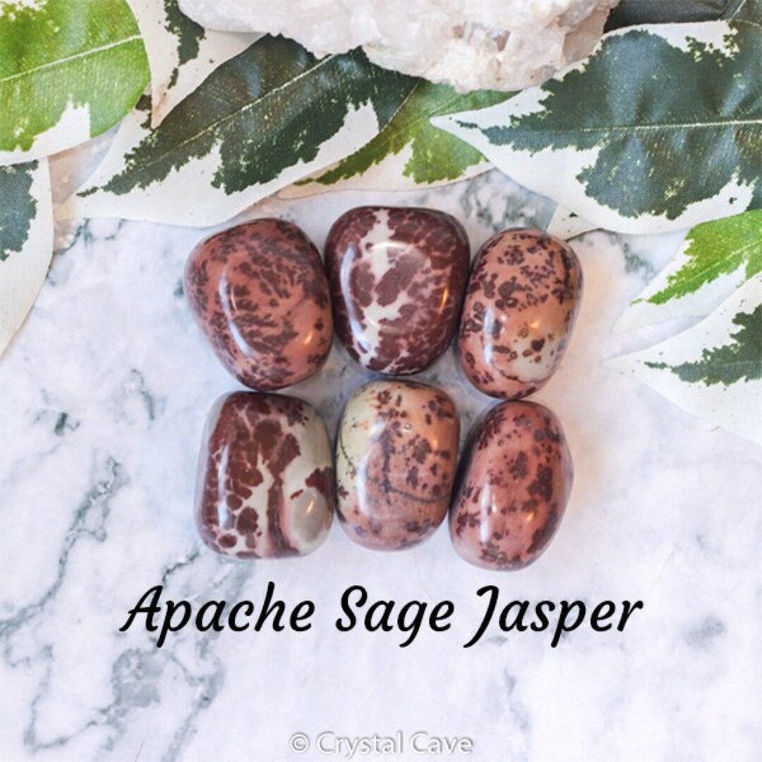 Apache Sage Jasper Crystal Tumbled Stone Polished Gemstone / Rest ...