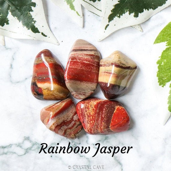 Rainbow Jasper Crystal Tumbled Stone Polished Stone - Etsy
