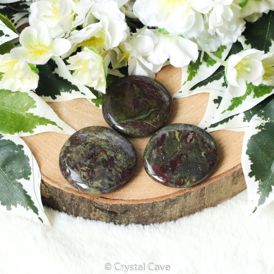Dragon Blood Jasper Pocket Stone - Palm Stone Hand Cabochon Natural ...