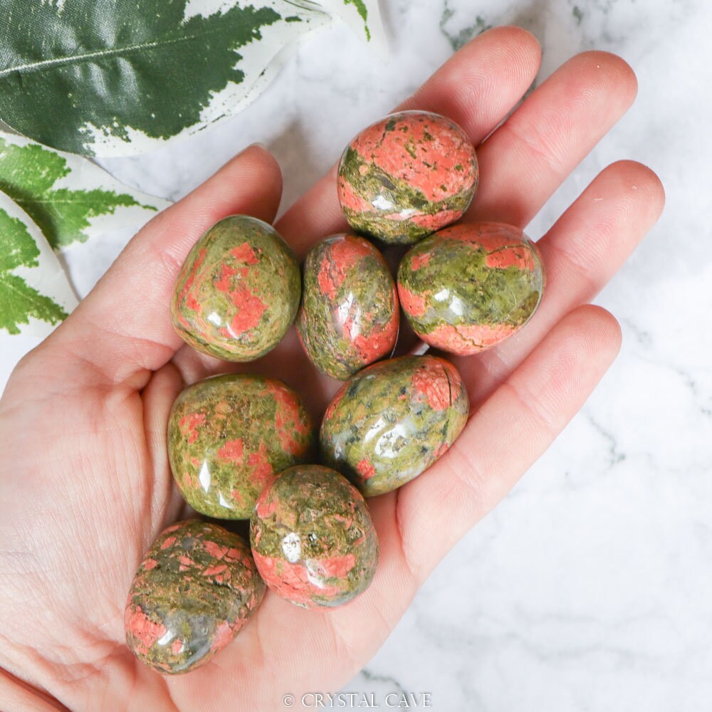 Unakite Crystal Tumbled Stone Polished Stone Gemstone / - Etsy