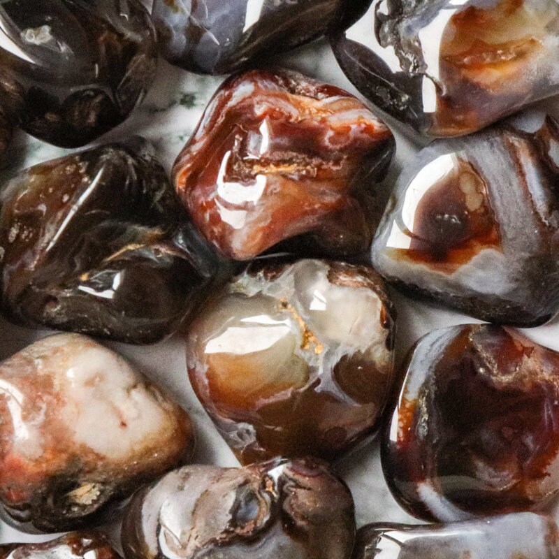 Fire Agate Crystal - Tumbled Stone - Polished Stone - Gemstone / for ...