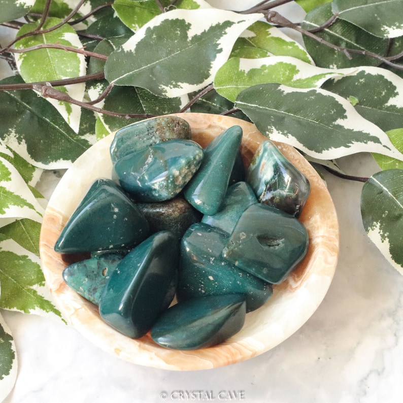 Green Jasper Crystal Tumbled Stone Polished Gemstone / Sleep • Changes ...