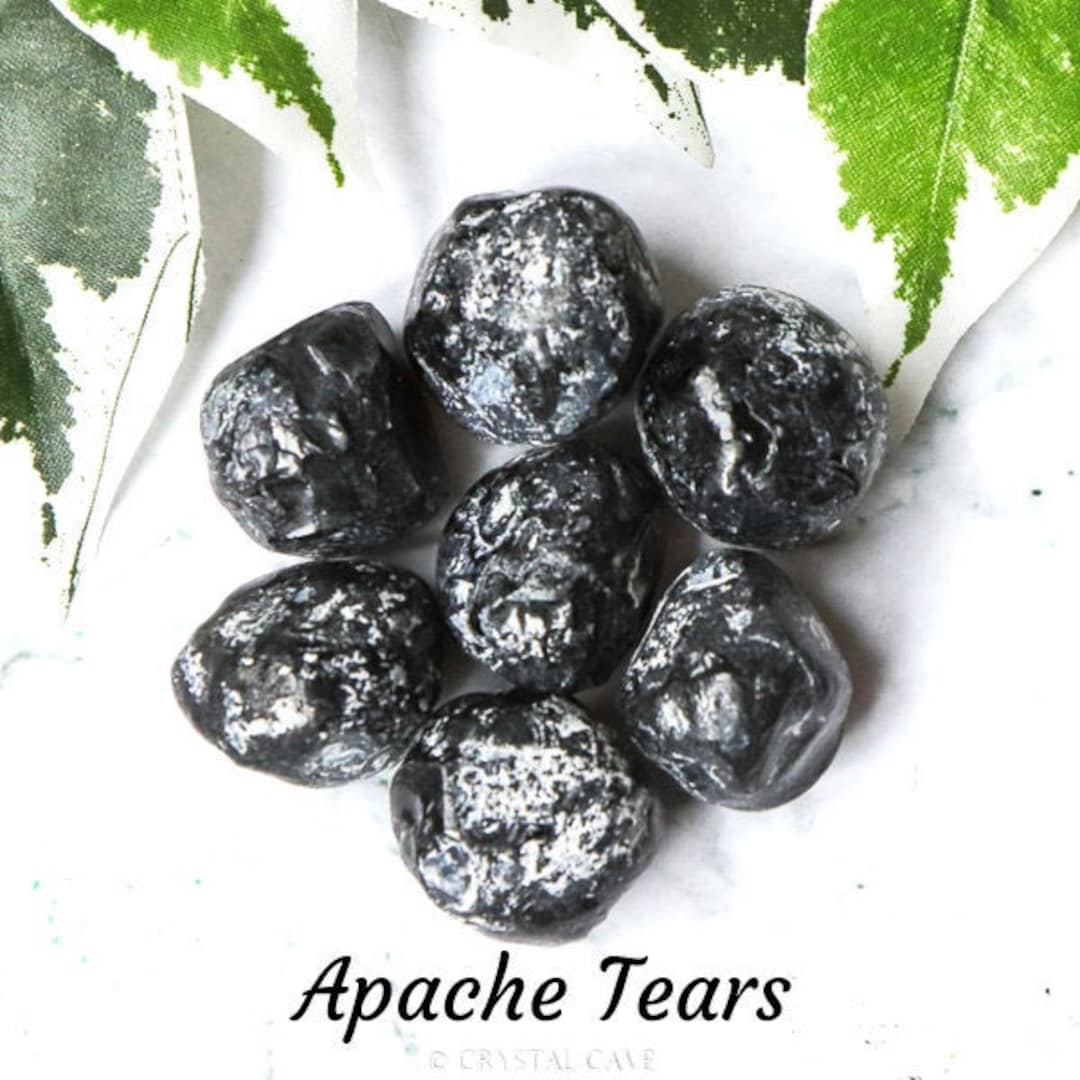 Apache Tears Crystal - Tumbled Stone - Polished Stone - Gemstone / for ...
