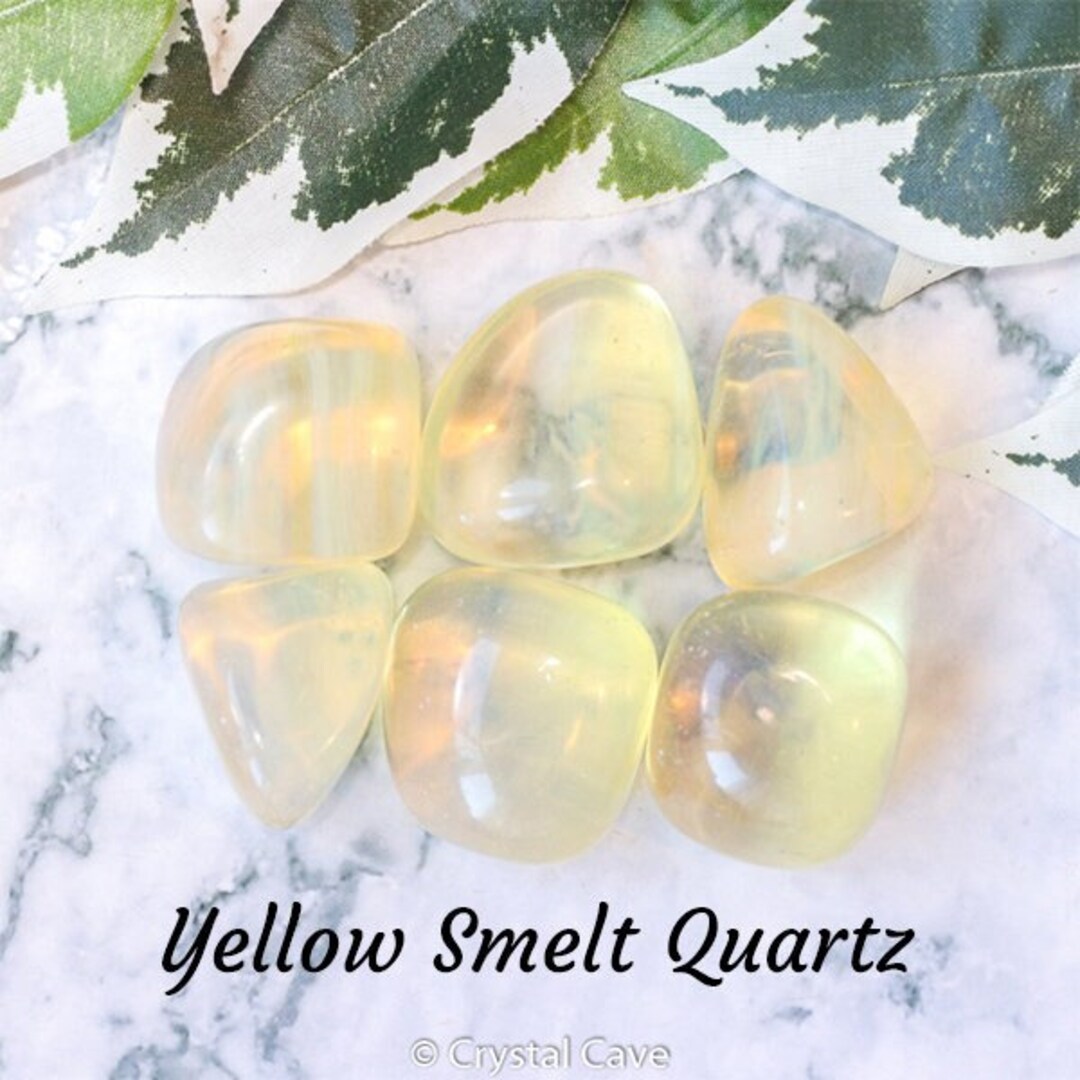 Yellow Smelt Quartz Crystal Tumbled Stone Gemstone /confidence Strength ...