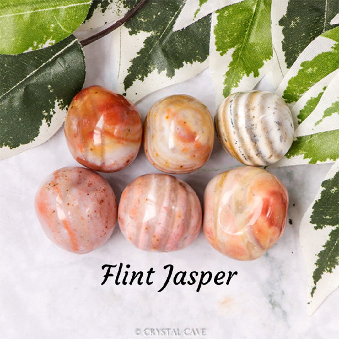 Flint Jasper Crystal Tumbled Stone Polished Gemstone / Courage ...
