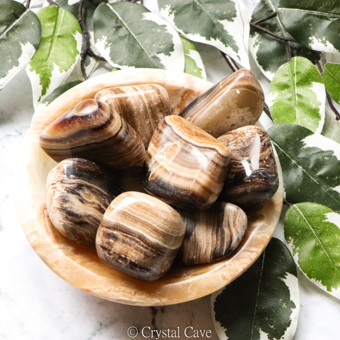 Chocolate Calcite Crystal Tumbled Stone Polished Stone - Etsy