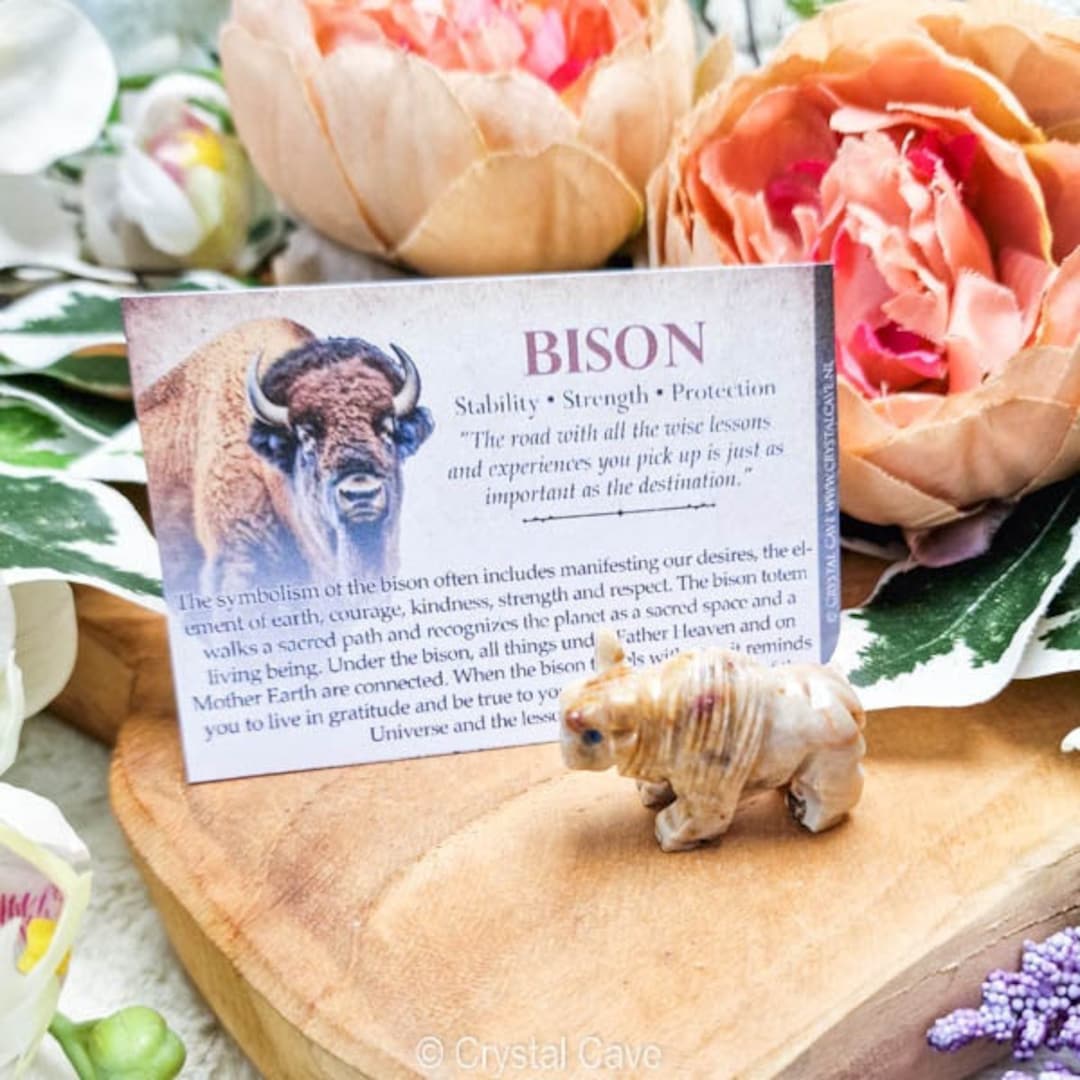 Soapstone Bison - Spirit Animal Totem Power Gemstone Crystal Stone ...