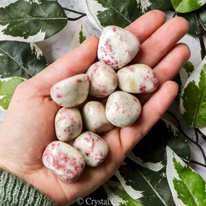 Cinnabarite Cinnabar on Quartz Crystal - Tumbled Stone Polished ...