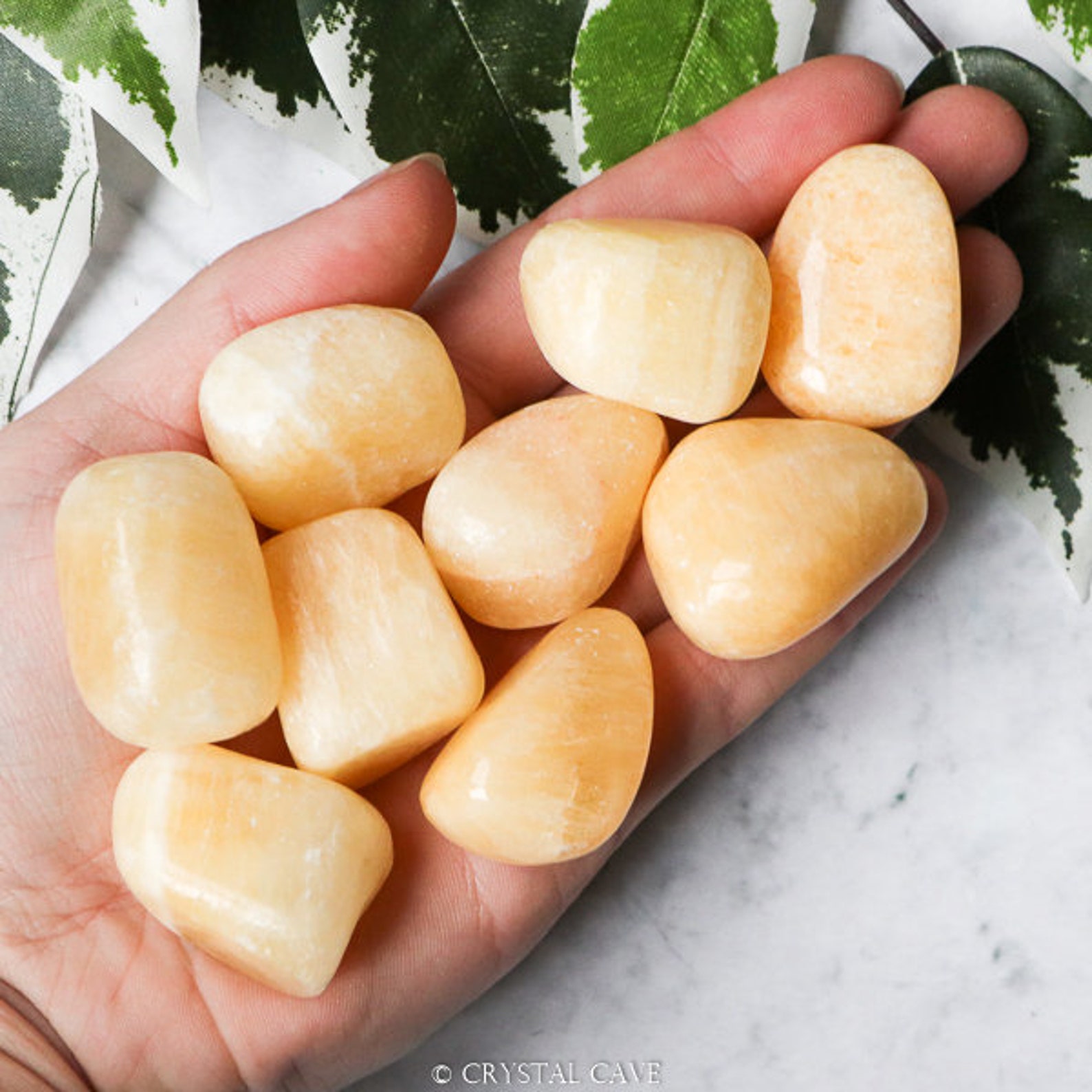 Yellow Calcite Crystal Tumbled Stone Polished Stone | Etsy