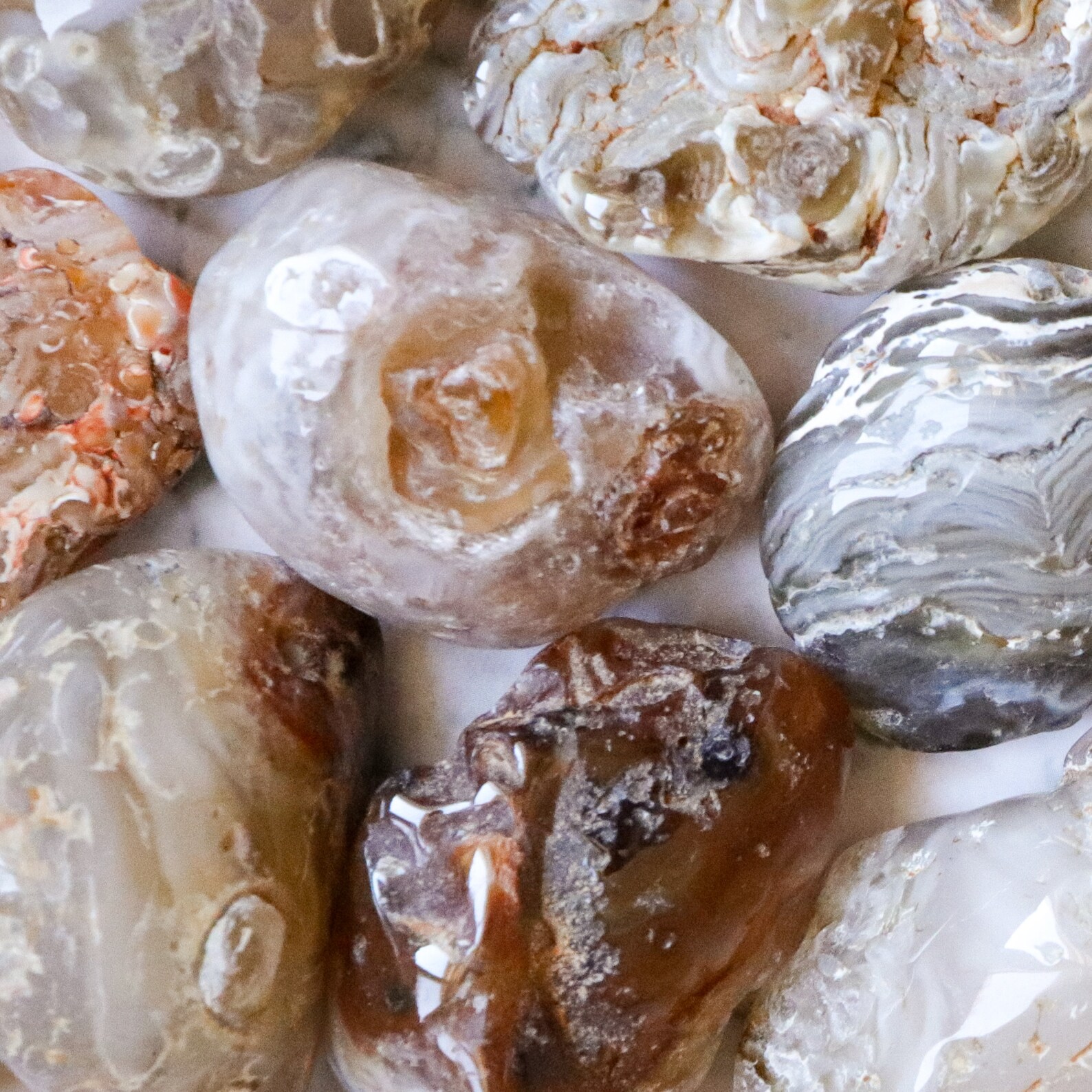 Agate Geodine Geode Crystal - Tumbled Stone - Polished Stone - Gemstone ...