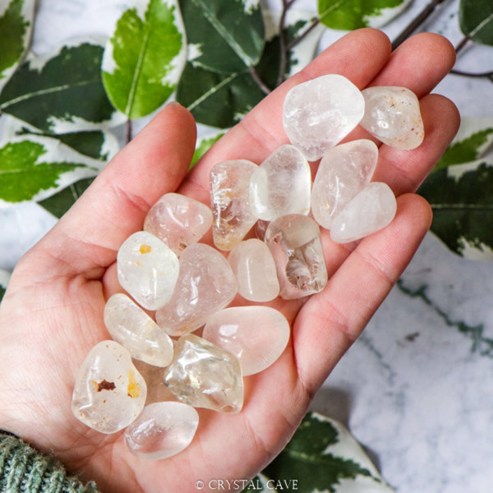 White Topaz Crystal Tumbled Stone Polished Stone - Etsy