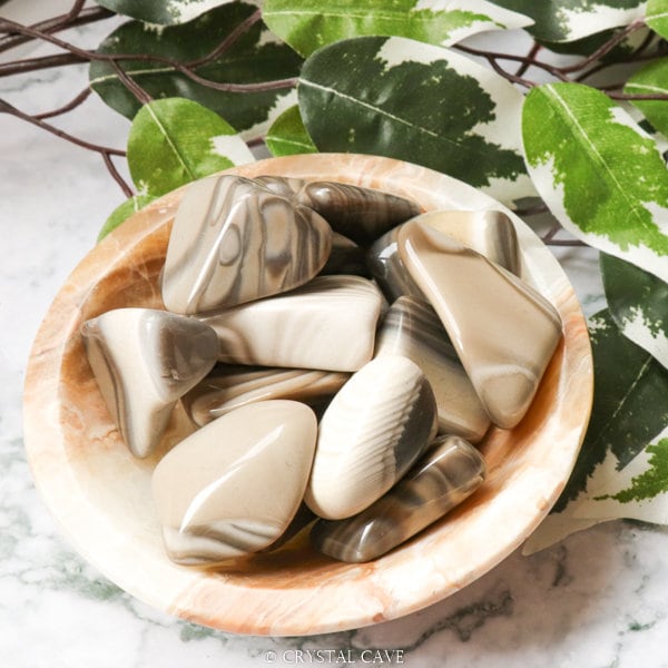 Banded Flint Fire Stone Crystal - Tumbled Stone Polished Gemstone ...