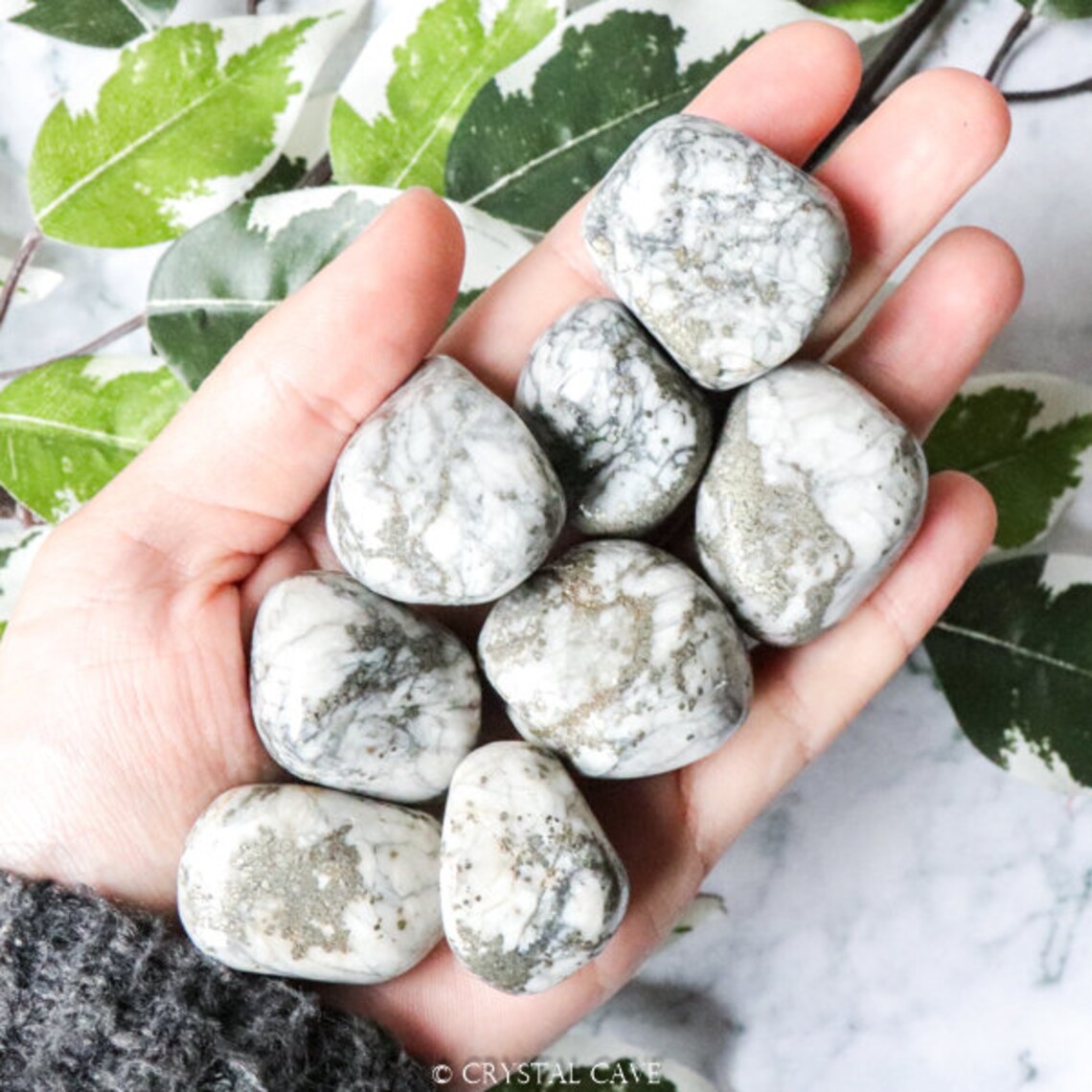 Pyrite in Dolomite Crystal - Tumbled Stone - Polished Gemstone Sugar ...