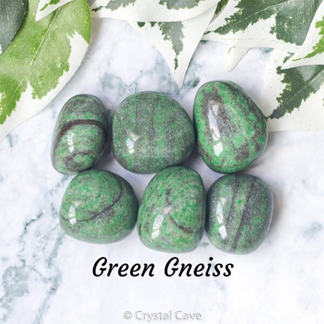 Green Gneiss Crystal Tumbled Stone Polished Gemstone / Dreams ...