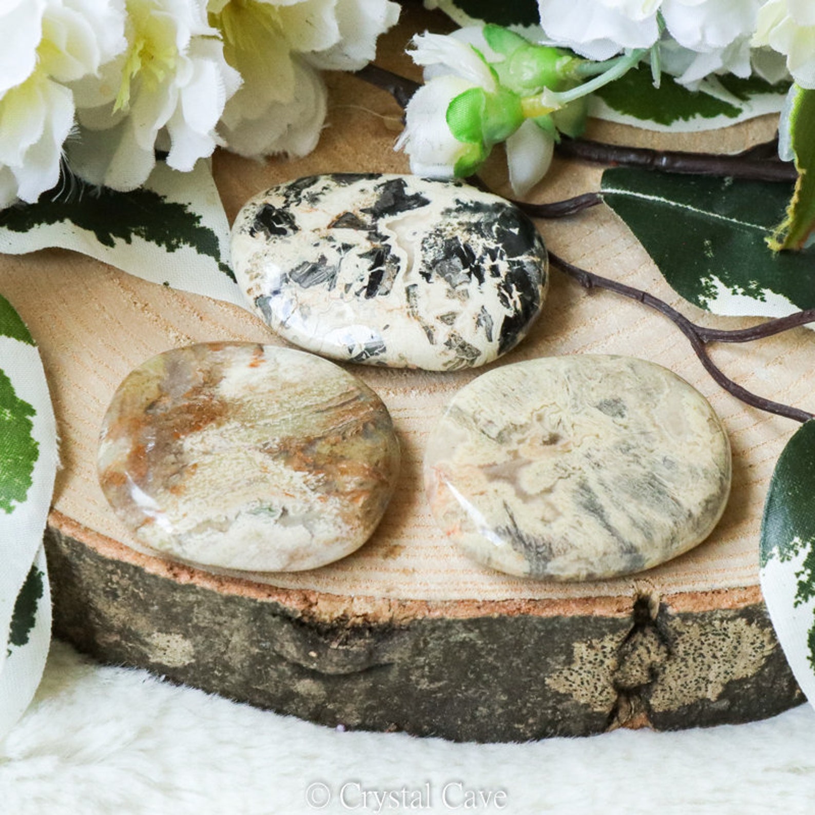 Silver Leaf Jasper Pocket Stone Palm Stone Hand Stone - Etsy