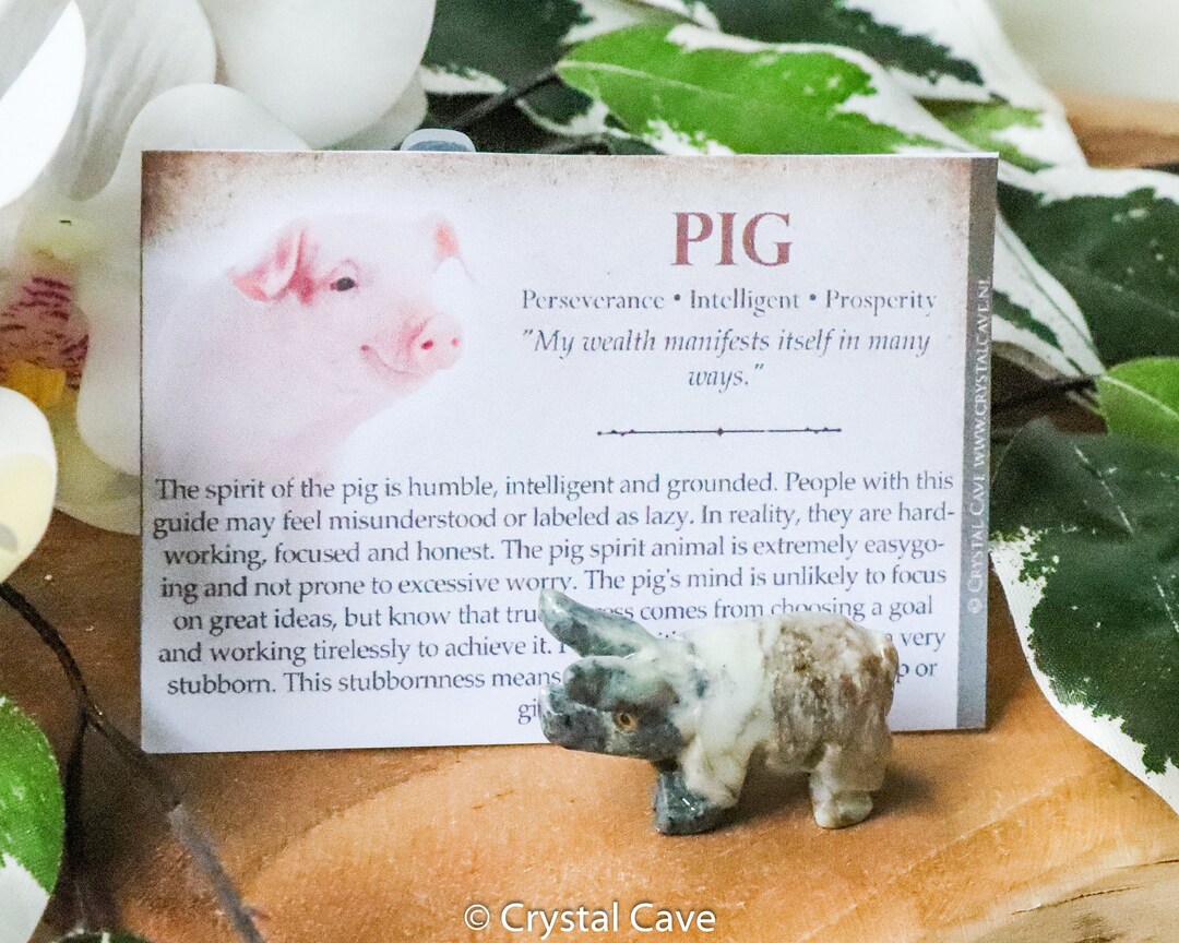 Soapstone Pig - Spirit Animal Totem Power Gemstone Crystal Stone Statue ...
